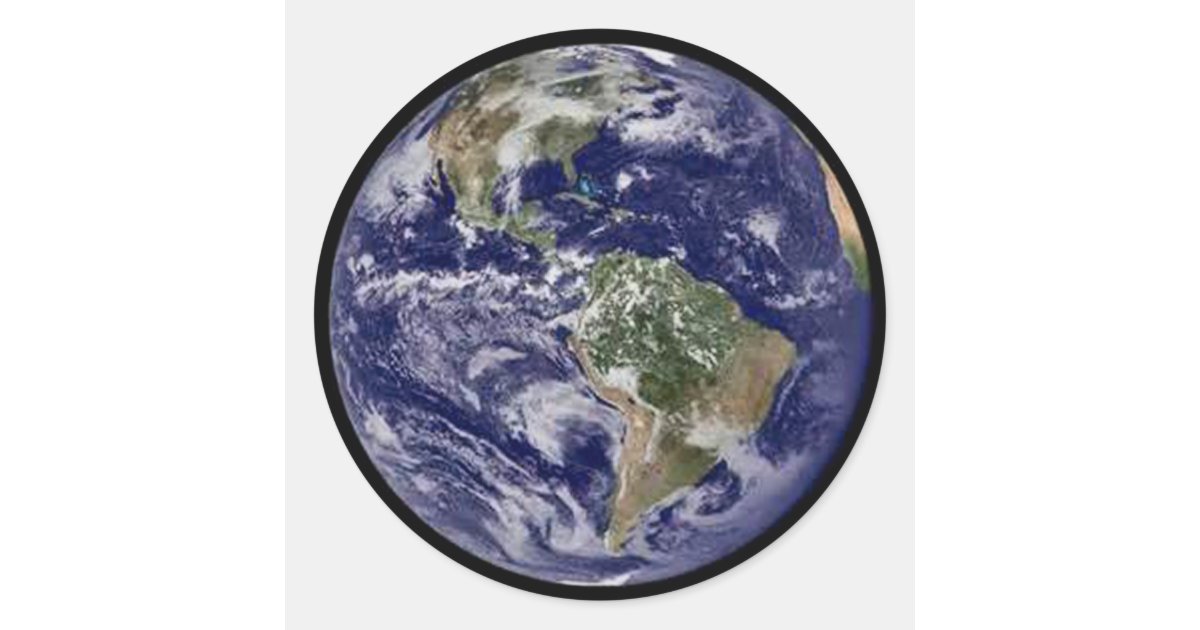 Planet Earth Round Stickers | Zazzle
