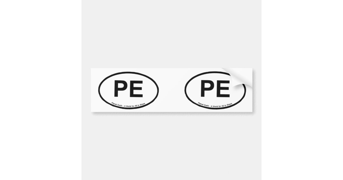 Planet Earth Vinyl Bumper Sticker | Zazzle
