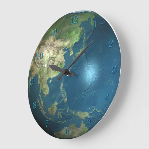 Planet Earth Wall Clock | Zazzle