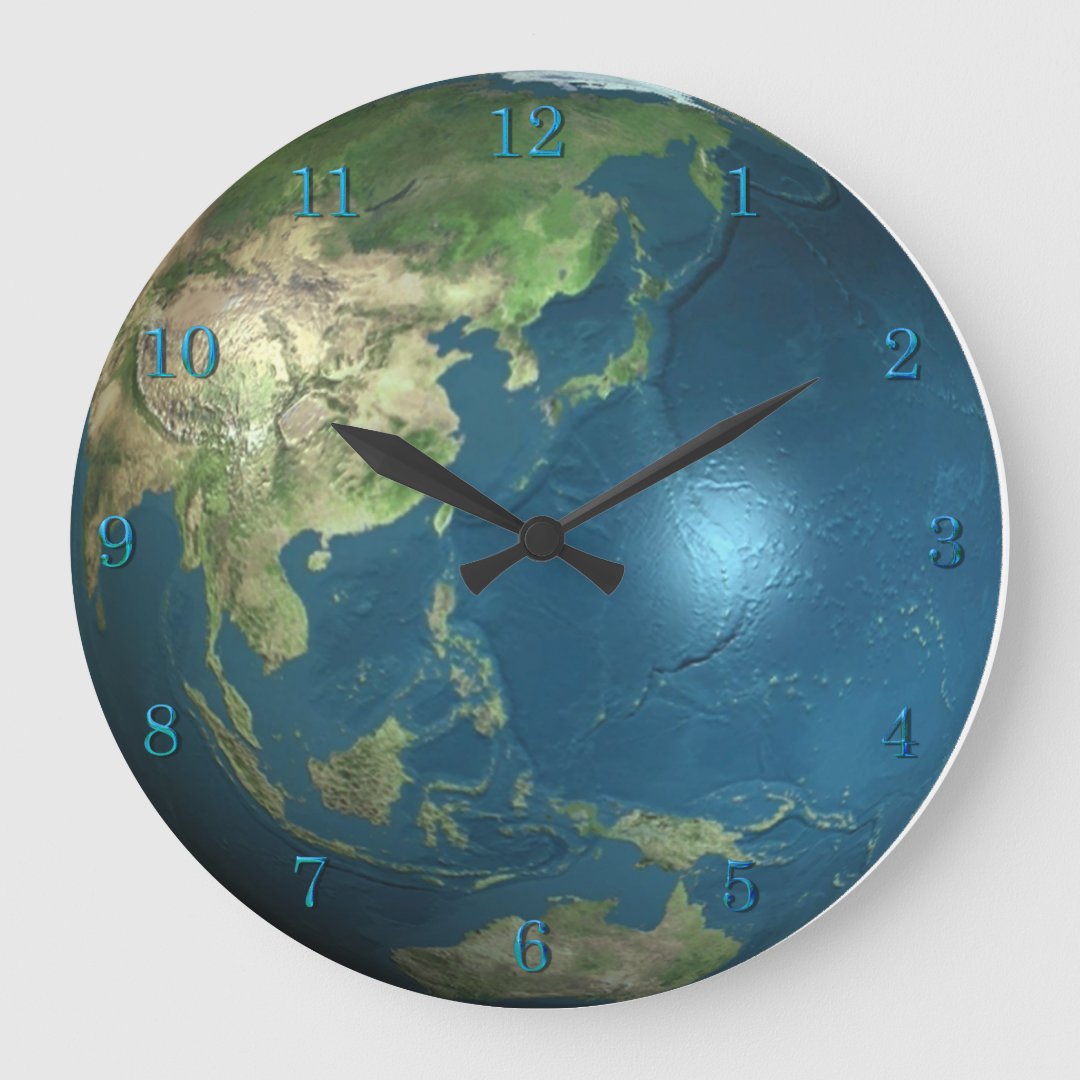 Planet Earth Wall Clock | Zazzle