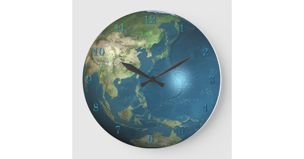 Planet Earth Wall Clock | Zazzle