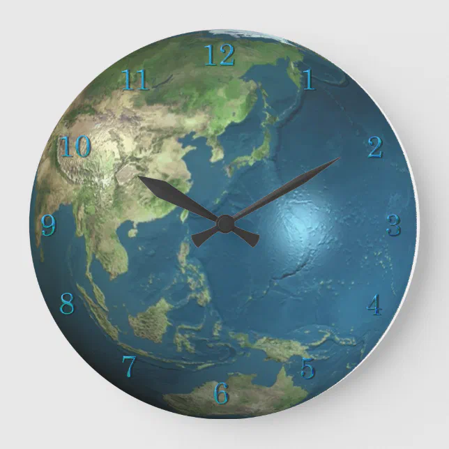 Planet Earth Wall Clock | Zazzle