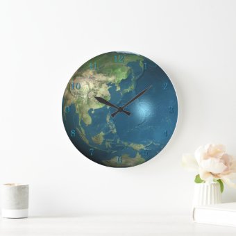 Planet Earth Wall Clock | Zazzle