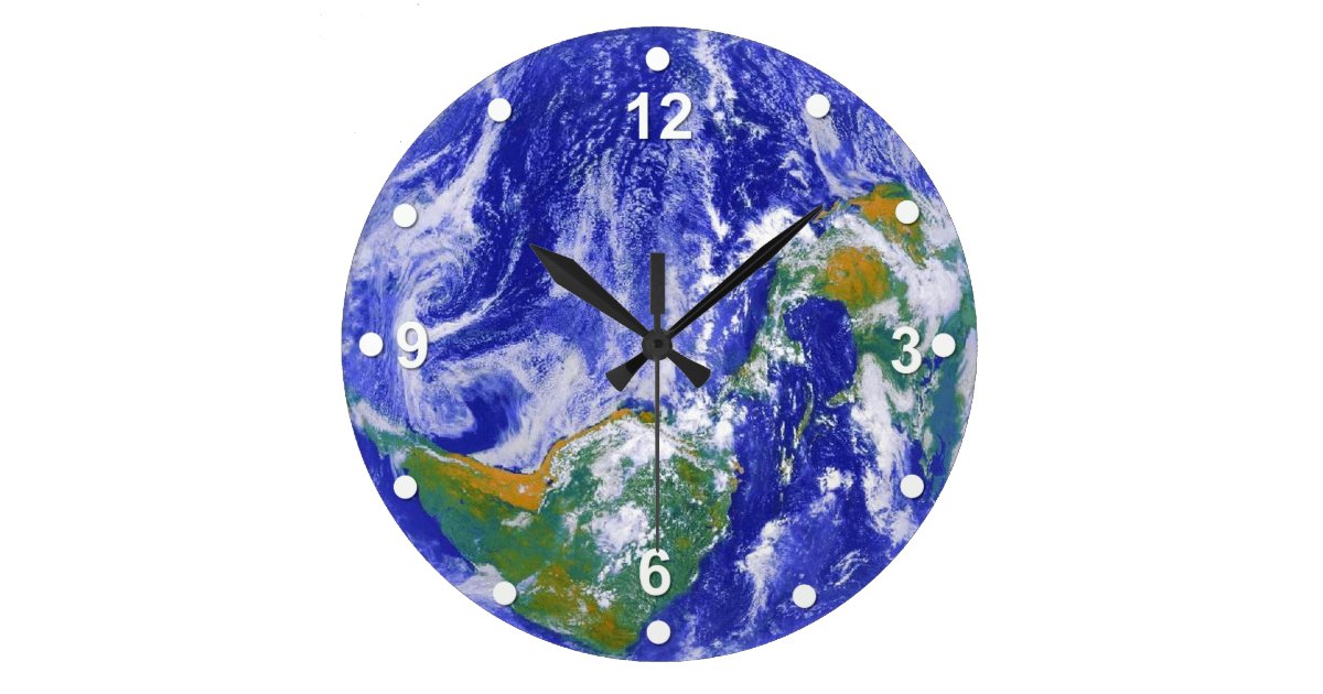 Planet Earth Wall Clock | Zazzle.com