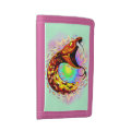 Planet Jill Round Lapel Pin Trifold Wallet | Zazzle