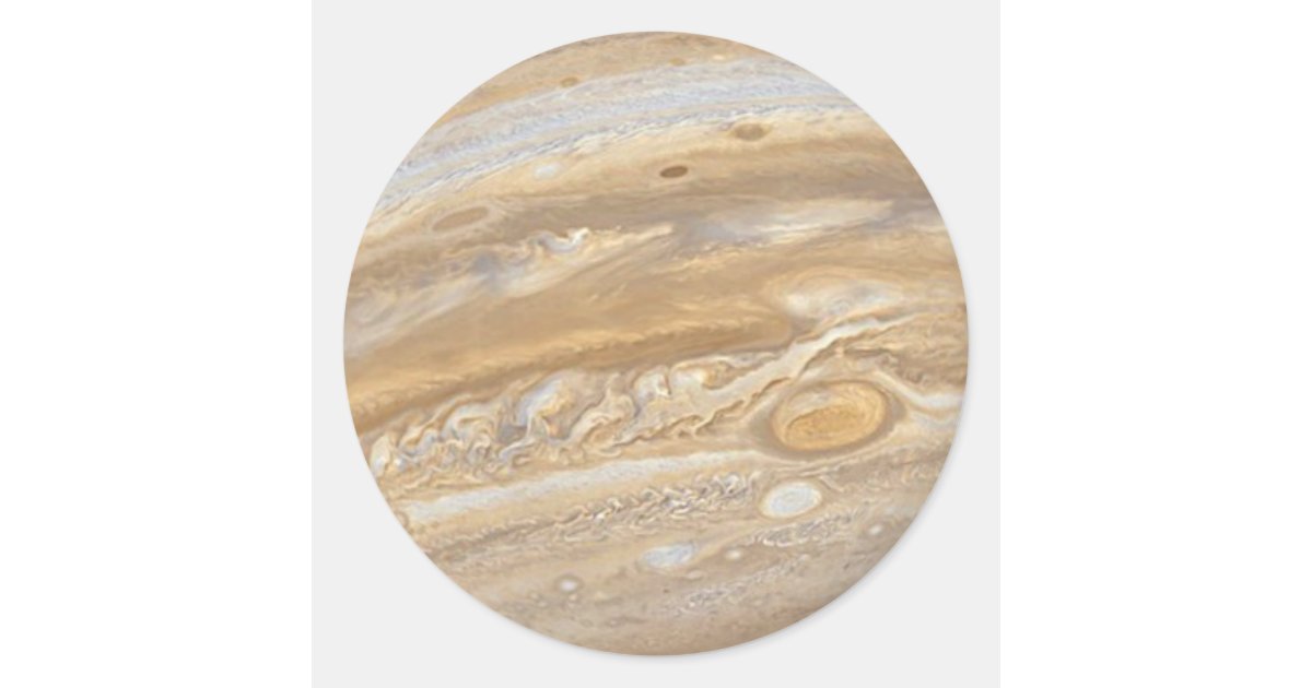 Planet Jupiter Classic Round Sticker | Zazzle