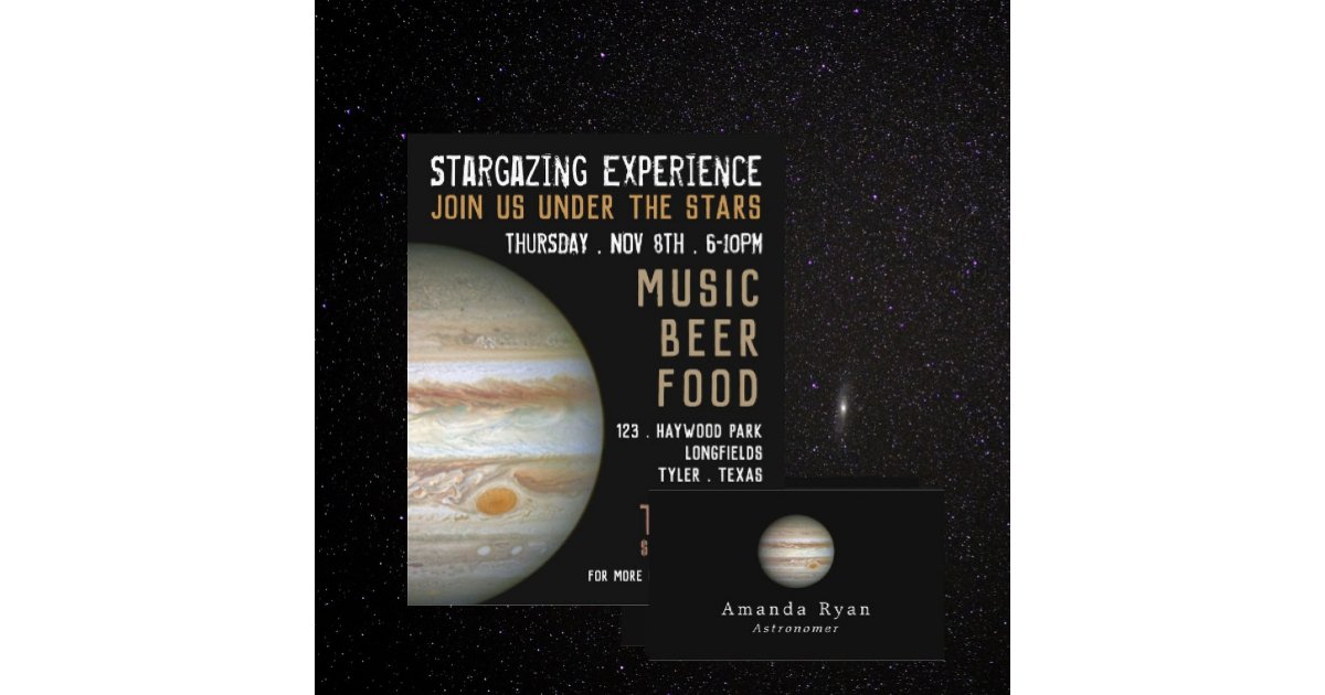 Planet Jupiter, Planetarium Event Advertising Flyer | Zazzle
