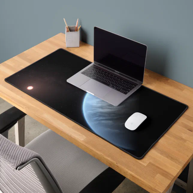 Planet K2-18b, Host Star And Accompanying Planet. Desk Mat | Zazzle