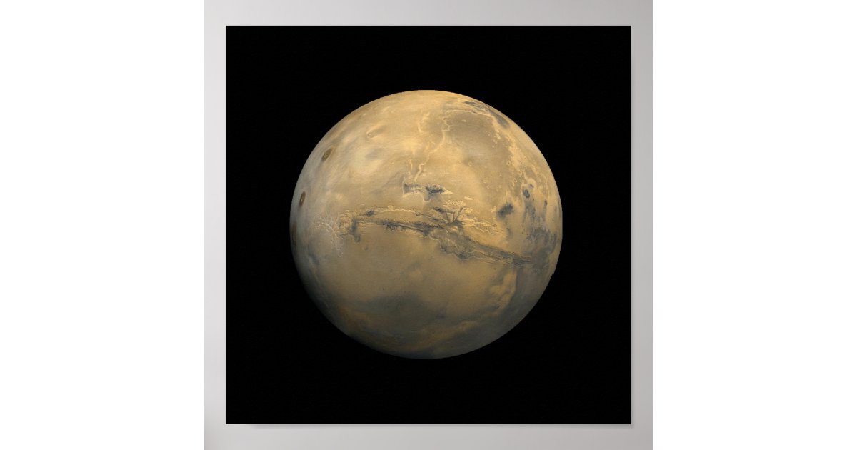 Planet Mars in the solar system NASA Poster | Zazzle