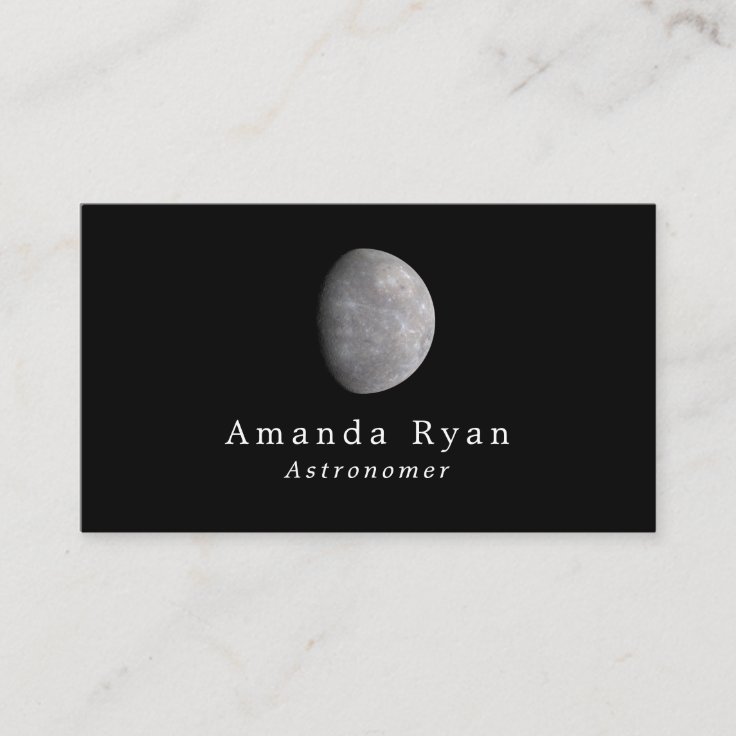 Planet Mercury, Astronomy Business Card | Zazzle