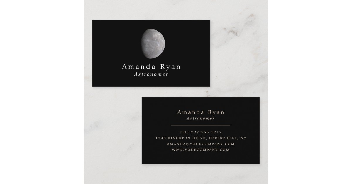 Planet Mercury, Astronomy Business Card | Zazzle