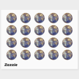 PLANET MERCURY v2 (solar system) ~ Classic Round Sticker | Zazzle