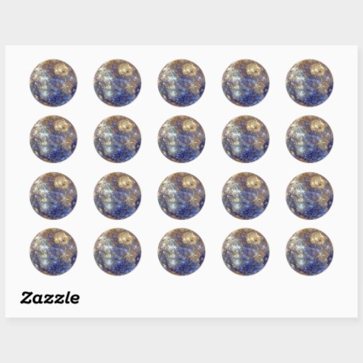 PLANET MERCURY v2 (solar system) ~ Classic Round Sticker | Zazzle