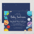 Planet Outer Space Galaxy Solar System Baby Shower Invitation | Zazzle