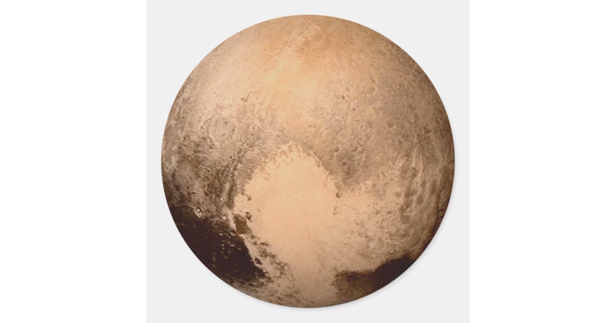 PLANET PLUTO - HAVE A HEART! (solar system) ~ Classic Round Sticker ...