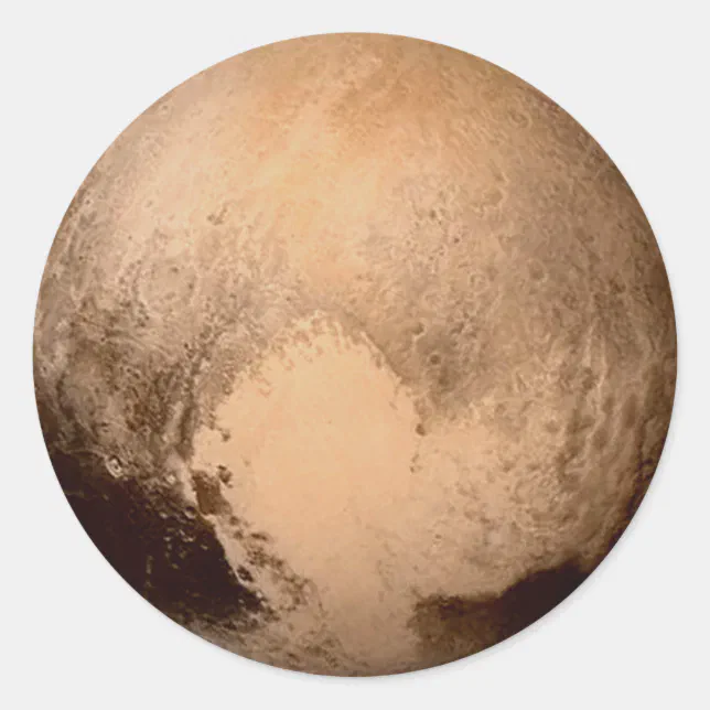 PLANET PLUTO - HAVE A HEART! (solar system) ~ Classic Round Sticker ...
