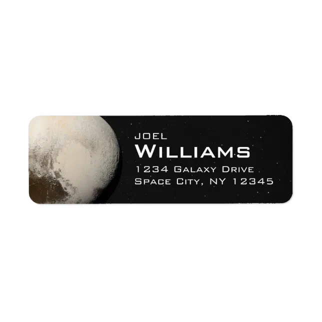 Planet Pluto Solar System Space Return Address Label | Zazzle