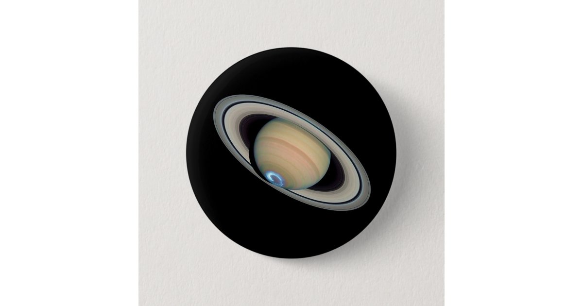 PLANET SATURN (solar system) ~ Button | Zazzle
