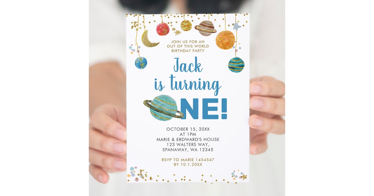 Planet Solar System Birthday Party Invitation | Zazzle