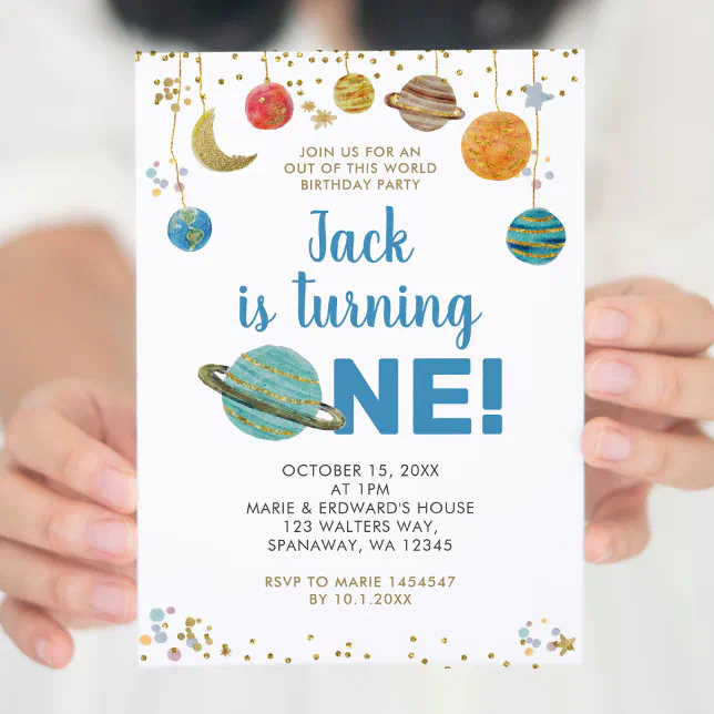 Planet Solar System Birthday Party Invitation | Zazzle