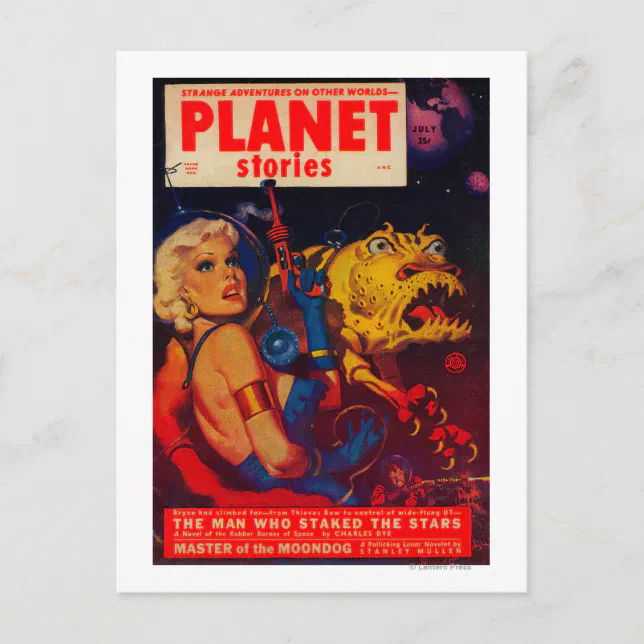 Planet Stories Magazine Cover Postcard | Zazzle