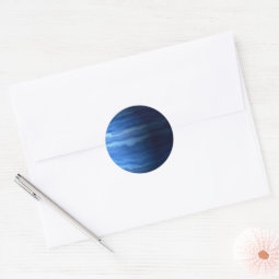 PLANET URANUS v2 (solar system) ~ Classic Round Sticker | Zazzle