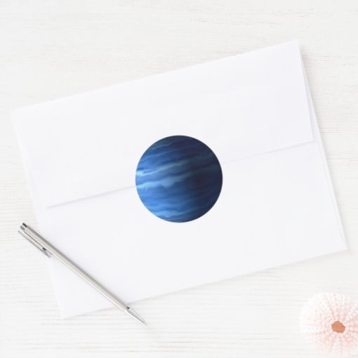 PLANET URANUS v2 (solar system) ~ Classic Round Sticker | Zazzle