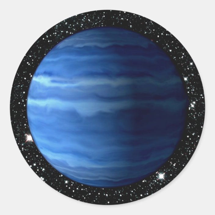 PLANET URANUS v.2 star background (solar system) ~ Classic Round ...