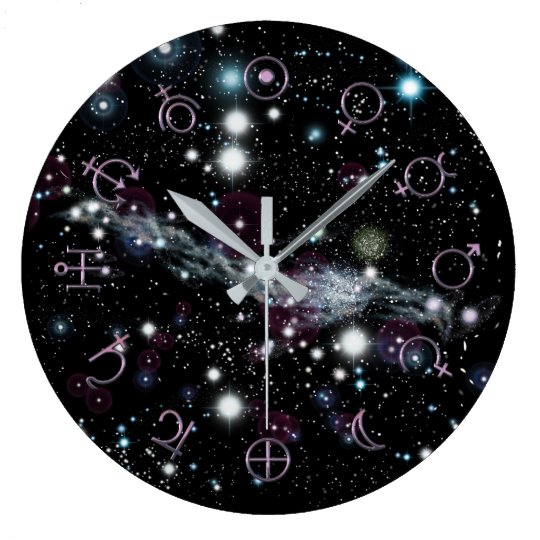 Planetary Glyphs Deep Space Astronomy Clock | Zazzle.com