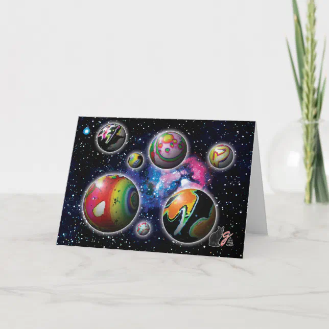 Planetoids Greeting Card | Zazzle