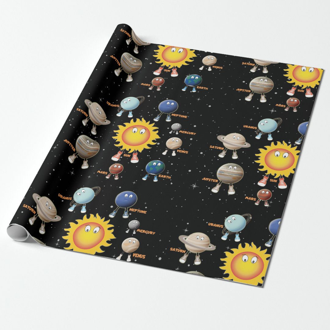 Planets and The Solar System Wrapping Paper | Zazzle
