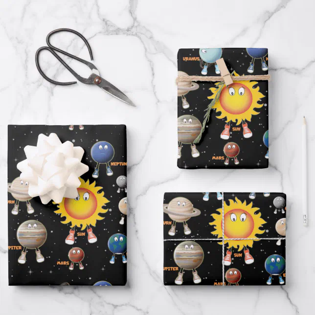Planets and The Solar System Wrapping Paper Sheets | Zazzle