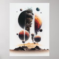 Planets Crumbling In Black Hole Poster | Zazzle