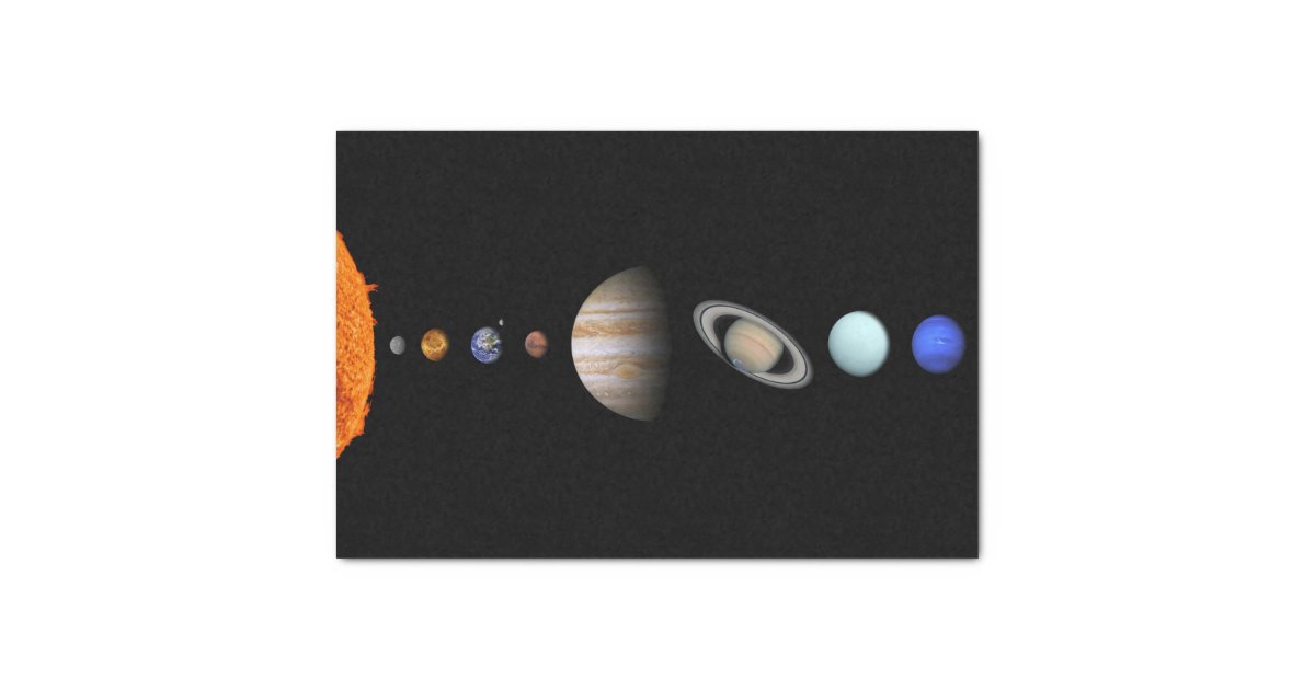 PLANETS OF THE SOLAR SYSTEM 15” Wrapping Tissue Paper | Zazzle