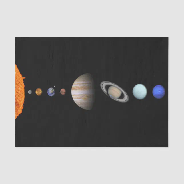 PLANETS OF THE SOLAR SYSTEM 15” Wrapping Tissue Paper | Zazzle