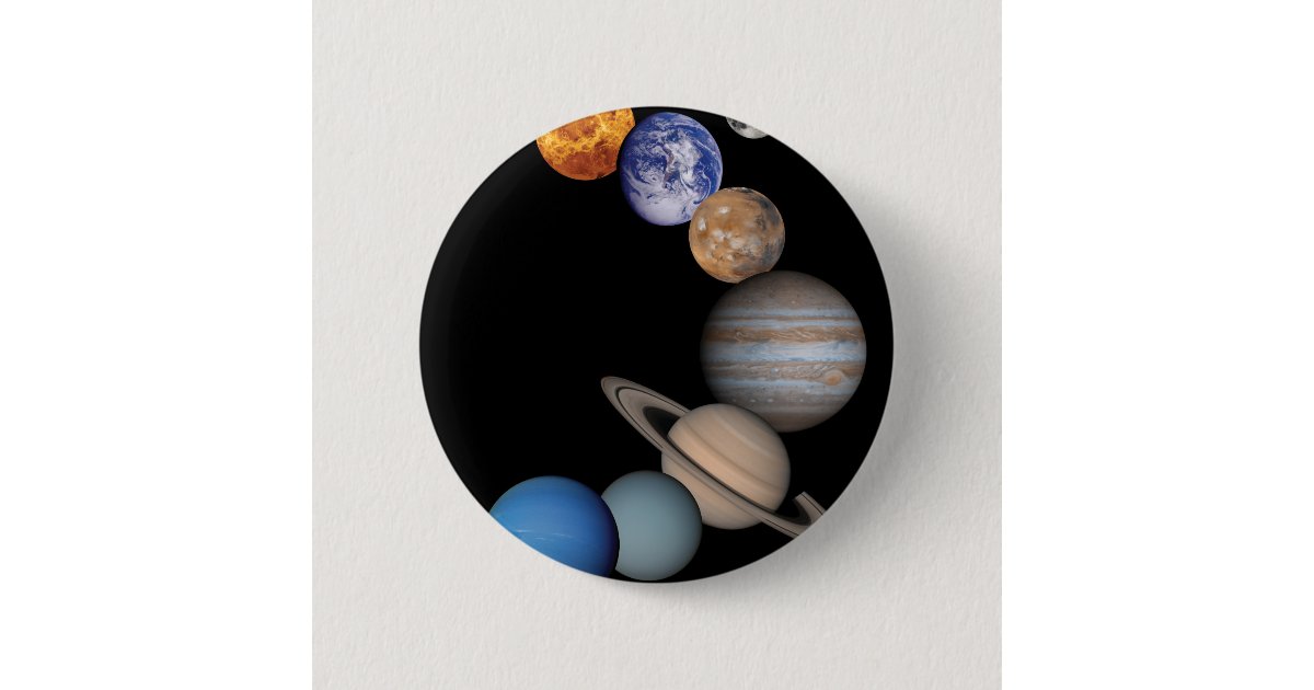 Planets of the solar system button | Zazzle