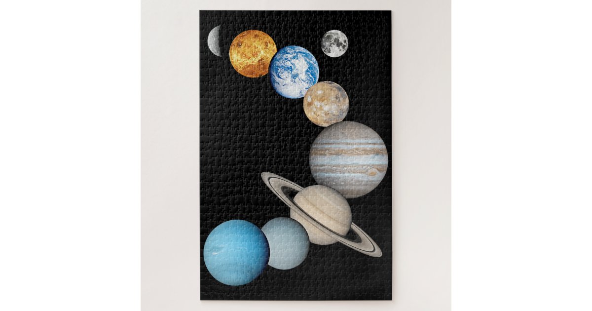 Planets of the solar system (Color Changeable) Jigsaw Puzzle | Zazzle