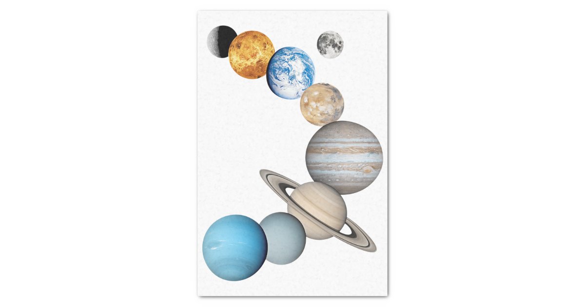 Planets of the solar system (Color Changeable) Tissue Paper | Zazzle