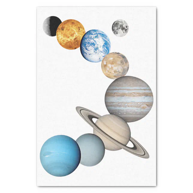 Planets of the solar system (Color Changeable) Tissue Paper | Zazzle