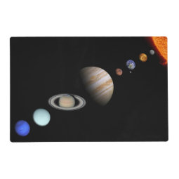 PLANETS OF THE SOLAR SYSTEM Custom Laminated Placemat | Zazzle