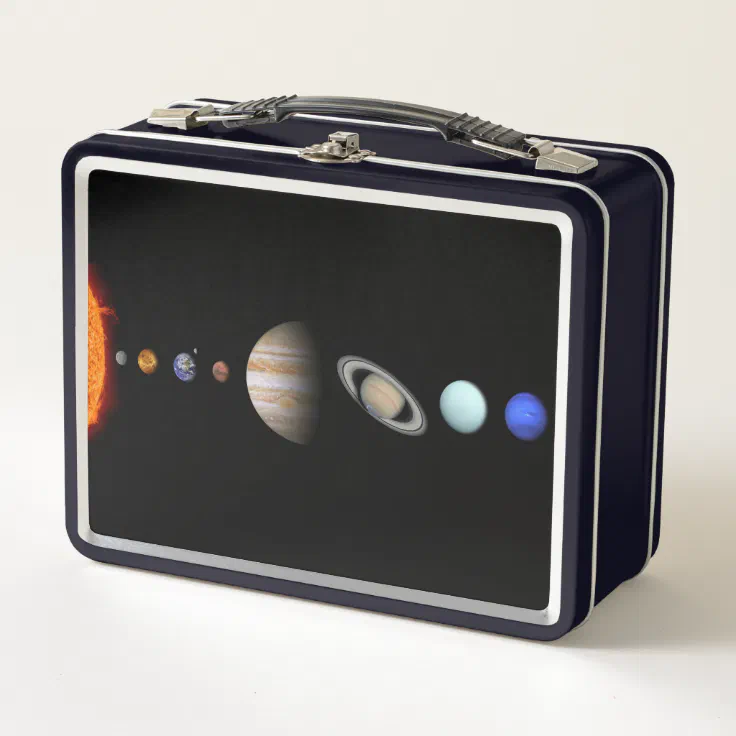 PLANETS OF THE SOLAR SYSTEM Custom Metal Lunch Box | Zazzle