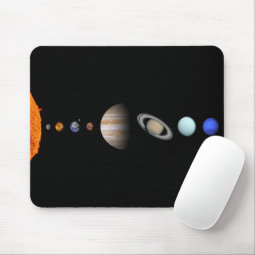 PLANETS OF THE SOLAR SYSTEM Mousepad | Zazzle