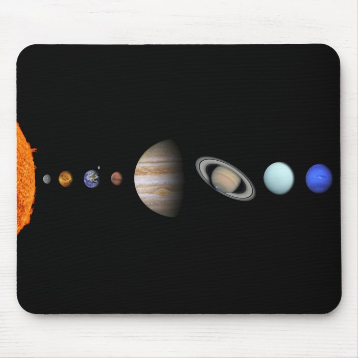 PLANETS OF THE SOLAR SYSTEM Mousepad | Zazzle.com