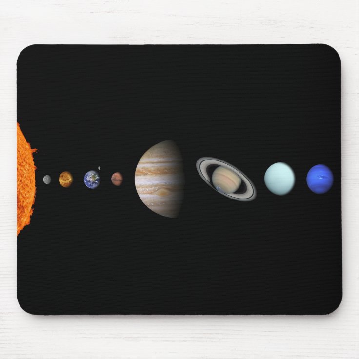 PLANETS OF THE SOLAR SYSTEM Mousepad | Zazzle