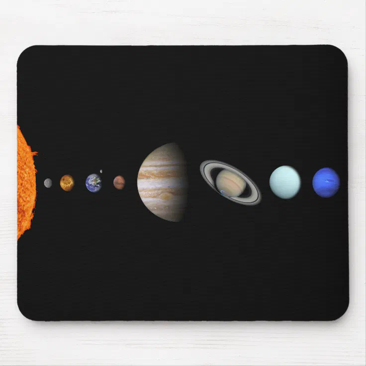 PLANETS OF THE SOLAR SYSTEM Mousepad | Zazzle