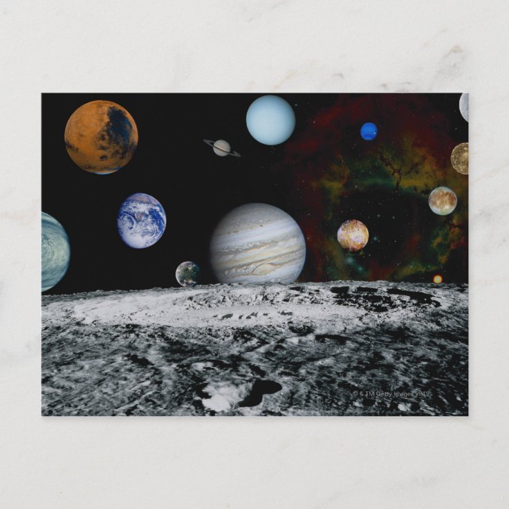 Planets of the Solar System Postcard | Zazzle
