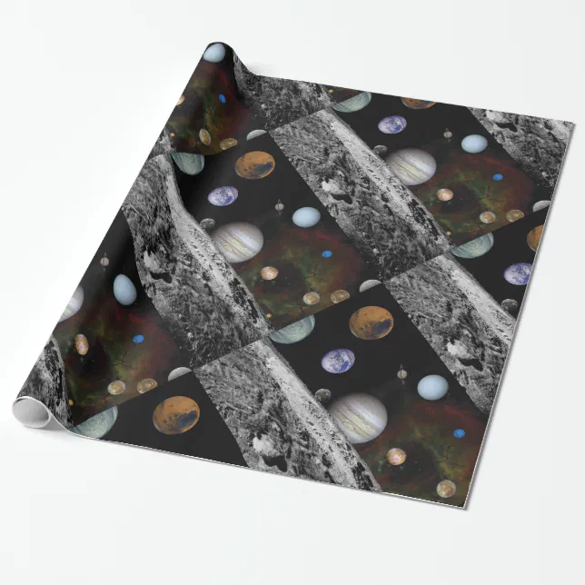 Planets of the solar system wrapping paper | Zazzle