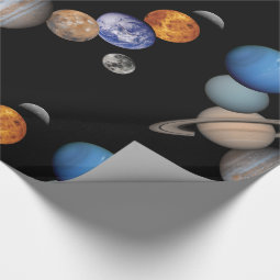 Planets of the solar system wrapping paper | Zazzle