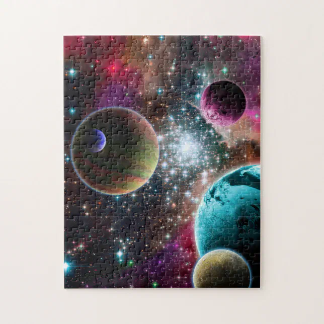 Planets Stars Galaxy Jigsaw Puzzle | Zazzle