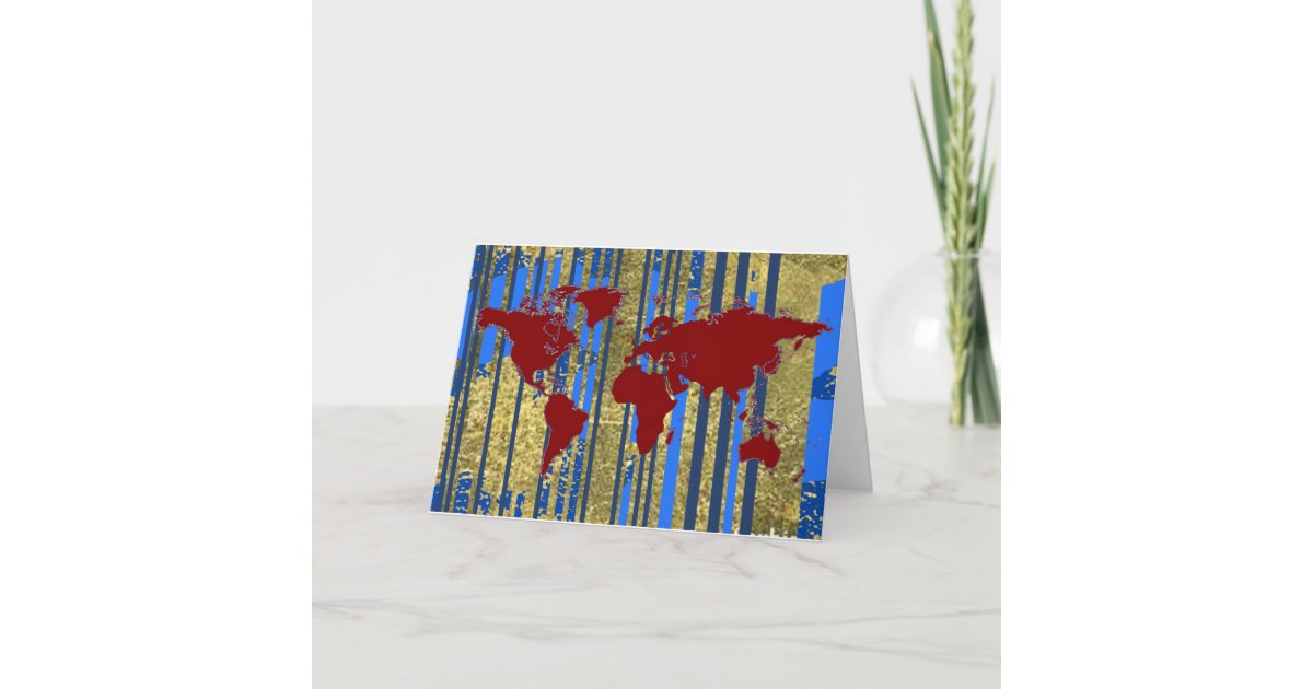 Planisphere-World Map Card | Zazzle